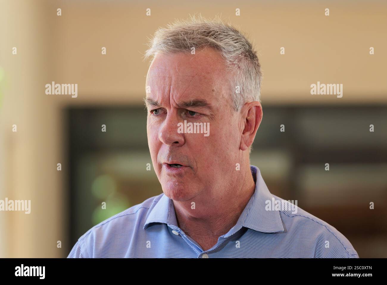 Western Australia Shadow Treasurer, Steve Martin speaks during a press ...