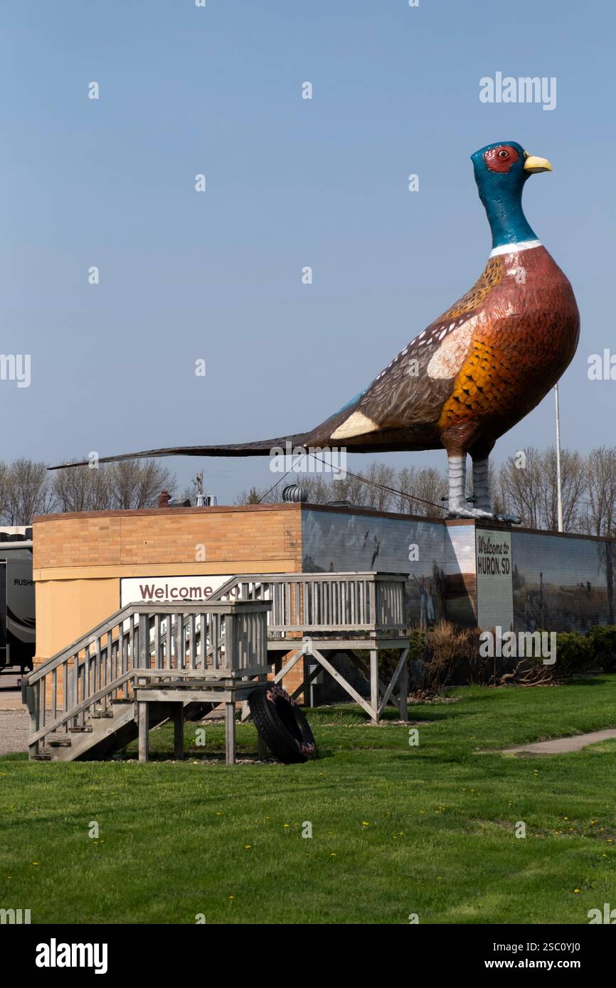 View of the World's Largest Pheasant bird attraction in Huron, South ...