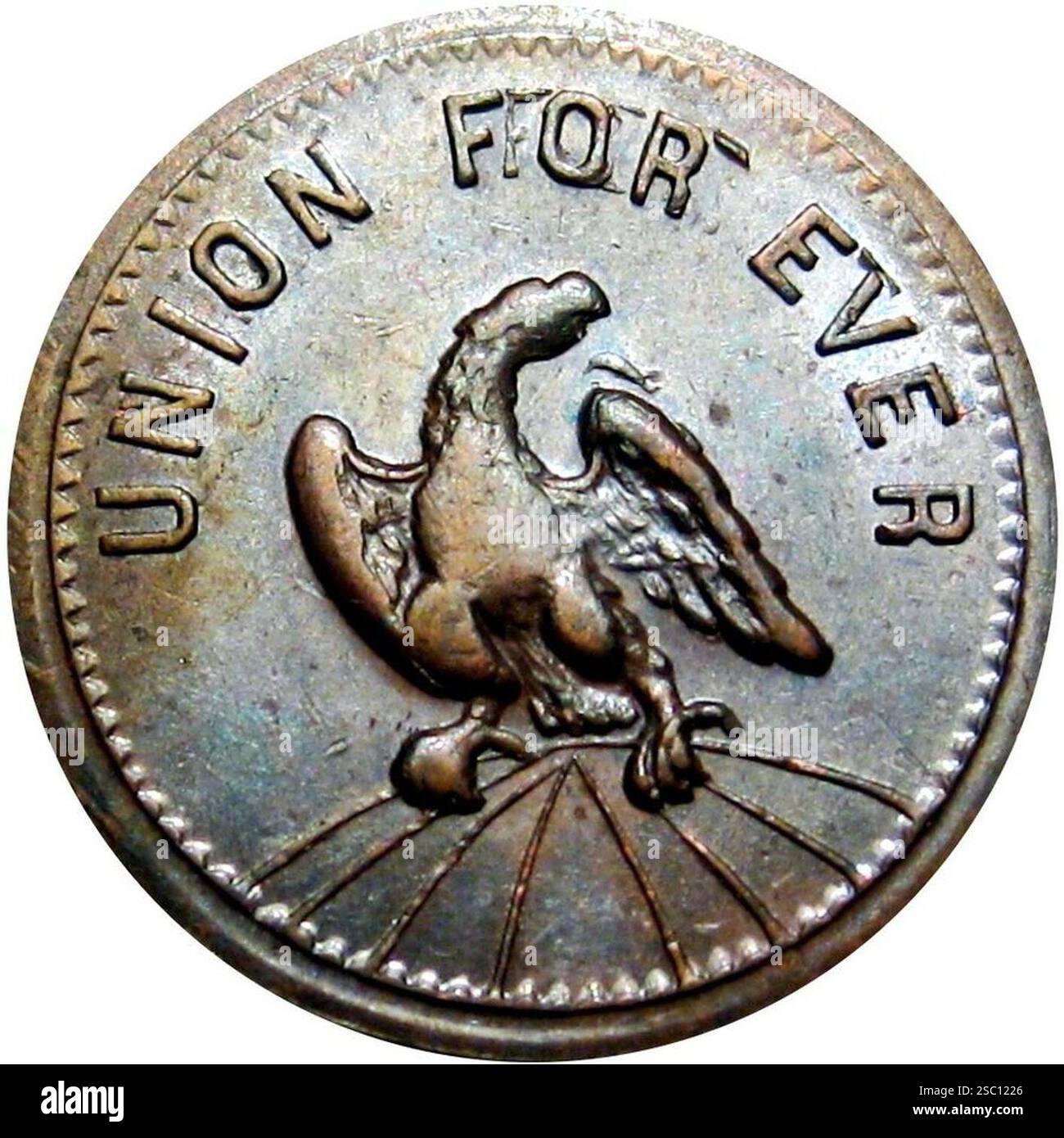 Horrors Of War Blessings Of Peace Patriotic Civil War Token (1863 ...