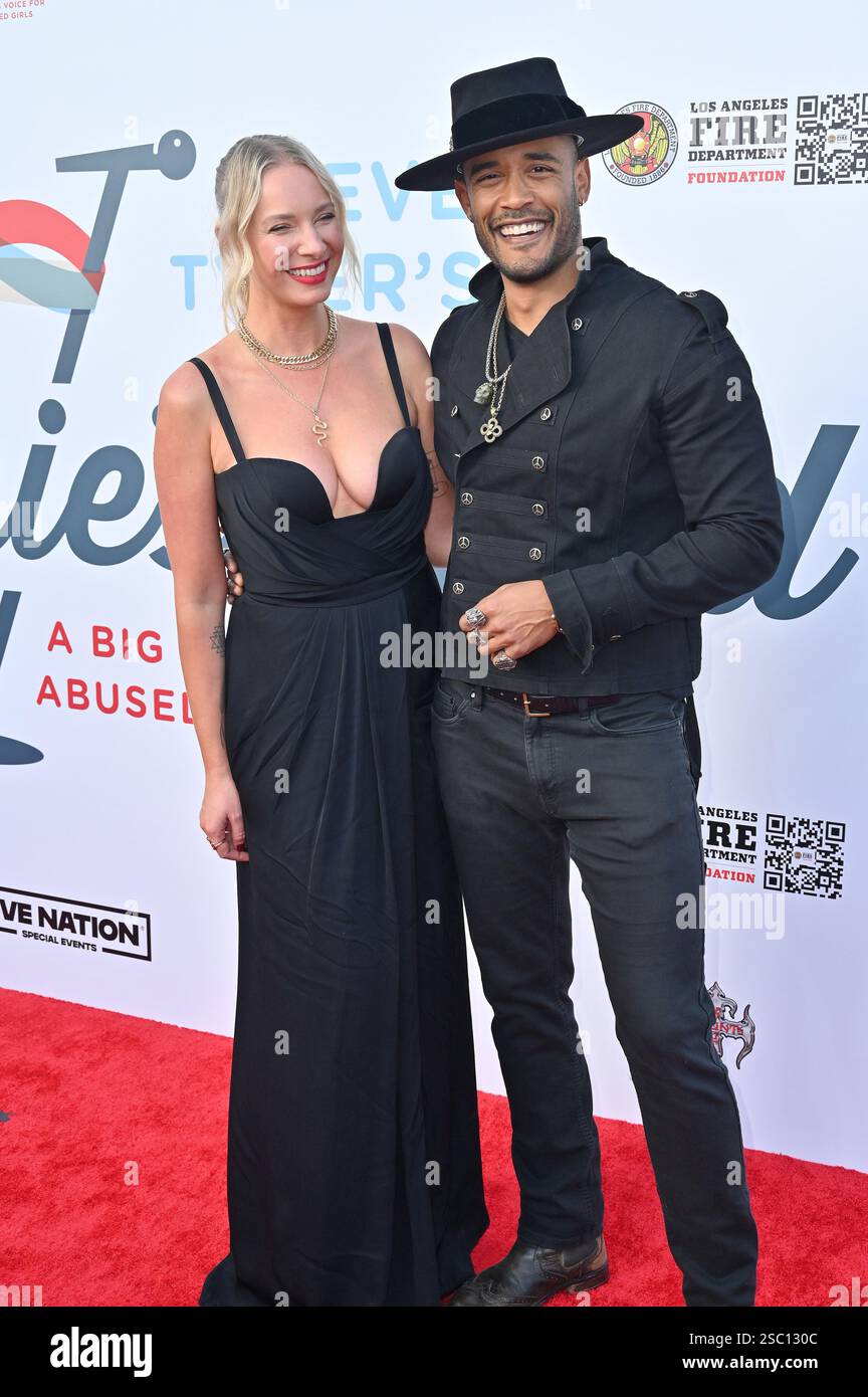 Hollywood CA USA - February 2, 2025: Aryeh-Or Katz, Katarina Benzova attends Steven Tyler’s 6th ...