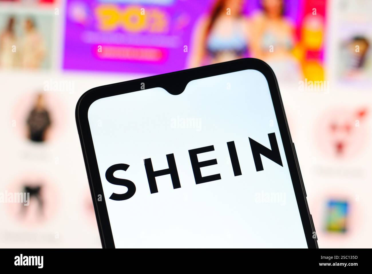 Canada. 04th Feb, 2025. In this photo illustration, the Shein logo is ...