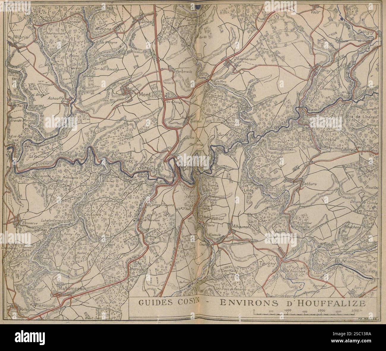 Houffalize and its surroundings, map from Cosyn guides, Belgian ...