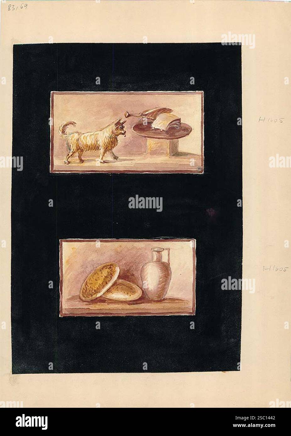 House of Adonis and Venus VI 7,18 Pompeii 19th century Paintings of two ...