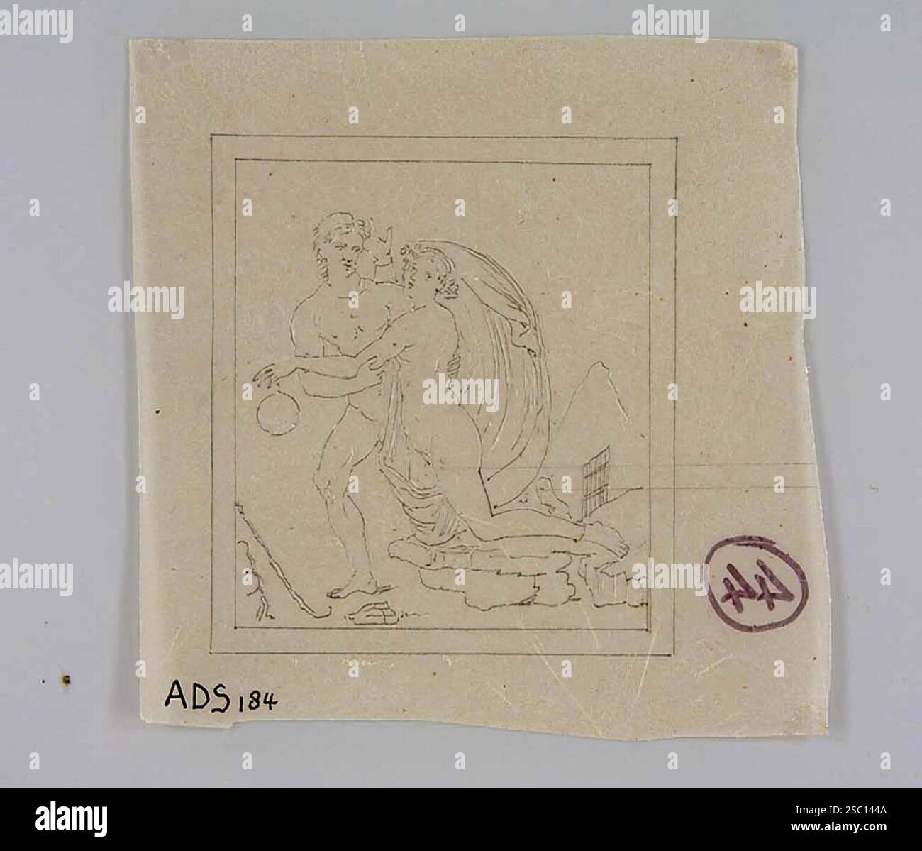 House of Adonis and Venus VI 7,18 Pompeii preliminary Drawing by ...
