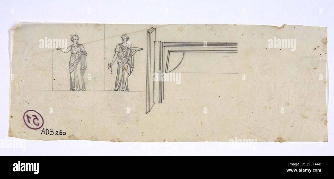 House of Adonis and Venus VI 7,18 Pompeii Pen and ink drawing by ...