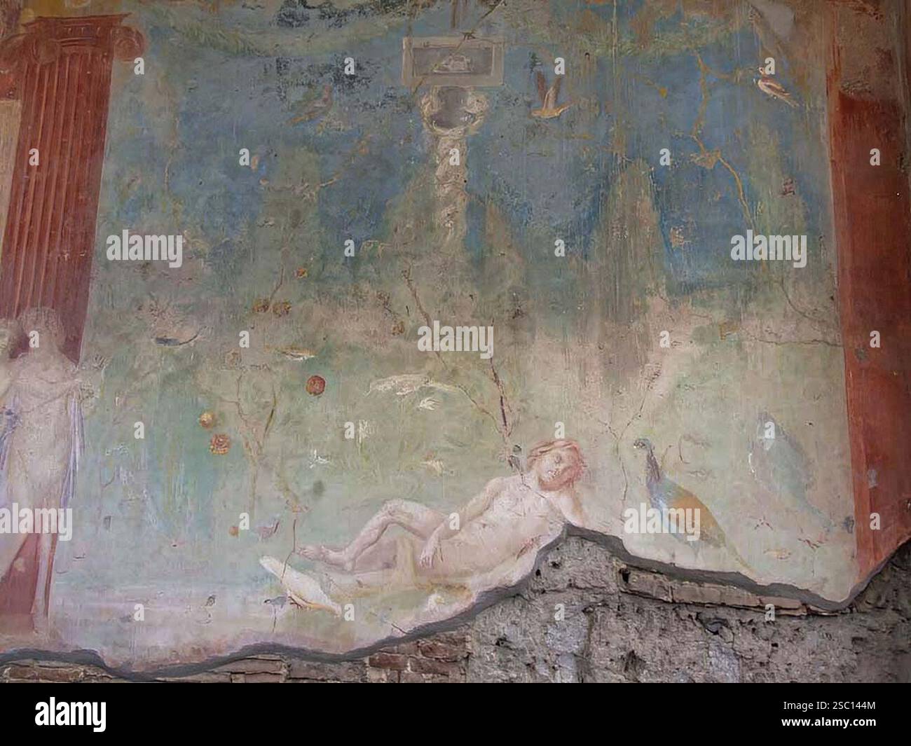 House of Adonis and Venus VI 7,18 Pompeii 2006 Sleeping Eros, on east ...