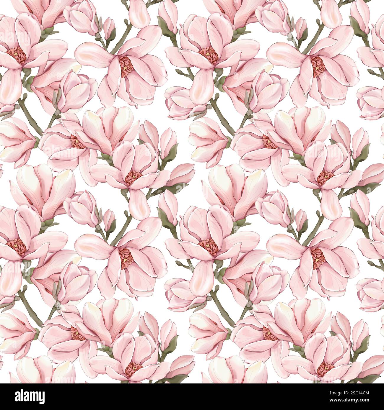 Beautiful pink seamless pattern Cut Out Stock Images & Pictures - Alamy