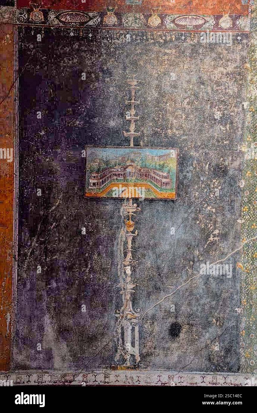 House of Marcus Lucretius Fronto Pompeii 2018 Room ‘h’, black side ...