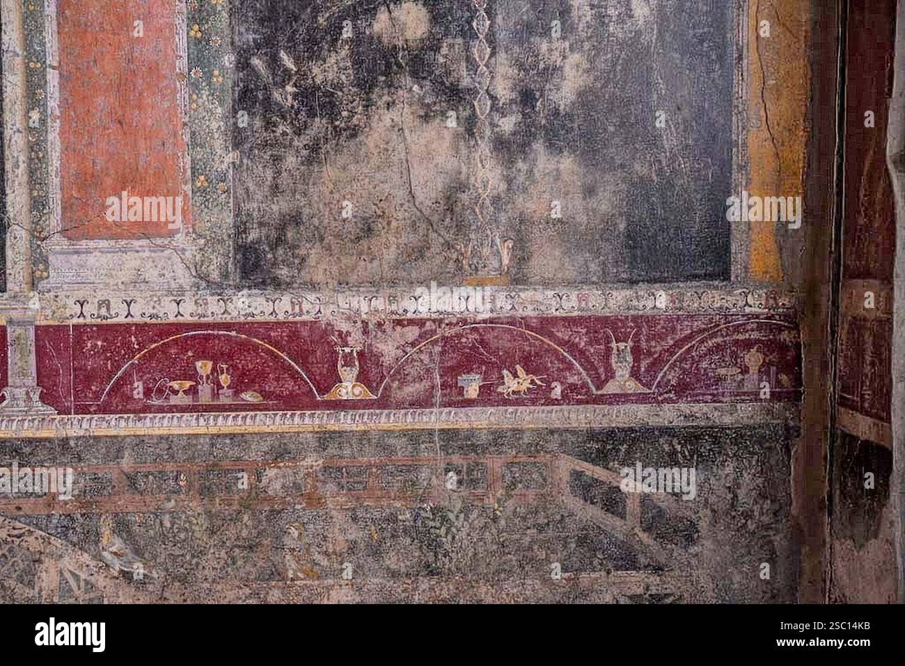 House of Marcus Lucretius Fronto Pompeii 2018 Room 'h', detail from ...