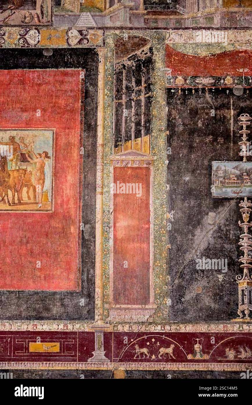 House of Marcus Lucretius Fronto Pompeii 2018 Room 'h', detail of ...