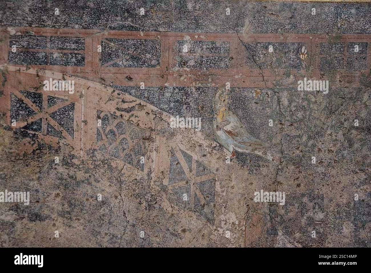 House of Marcus Lucretius Fronto Pompeii 2018 Room 'h', painted bird ...