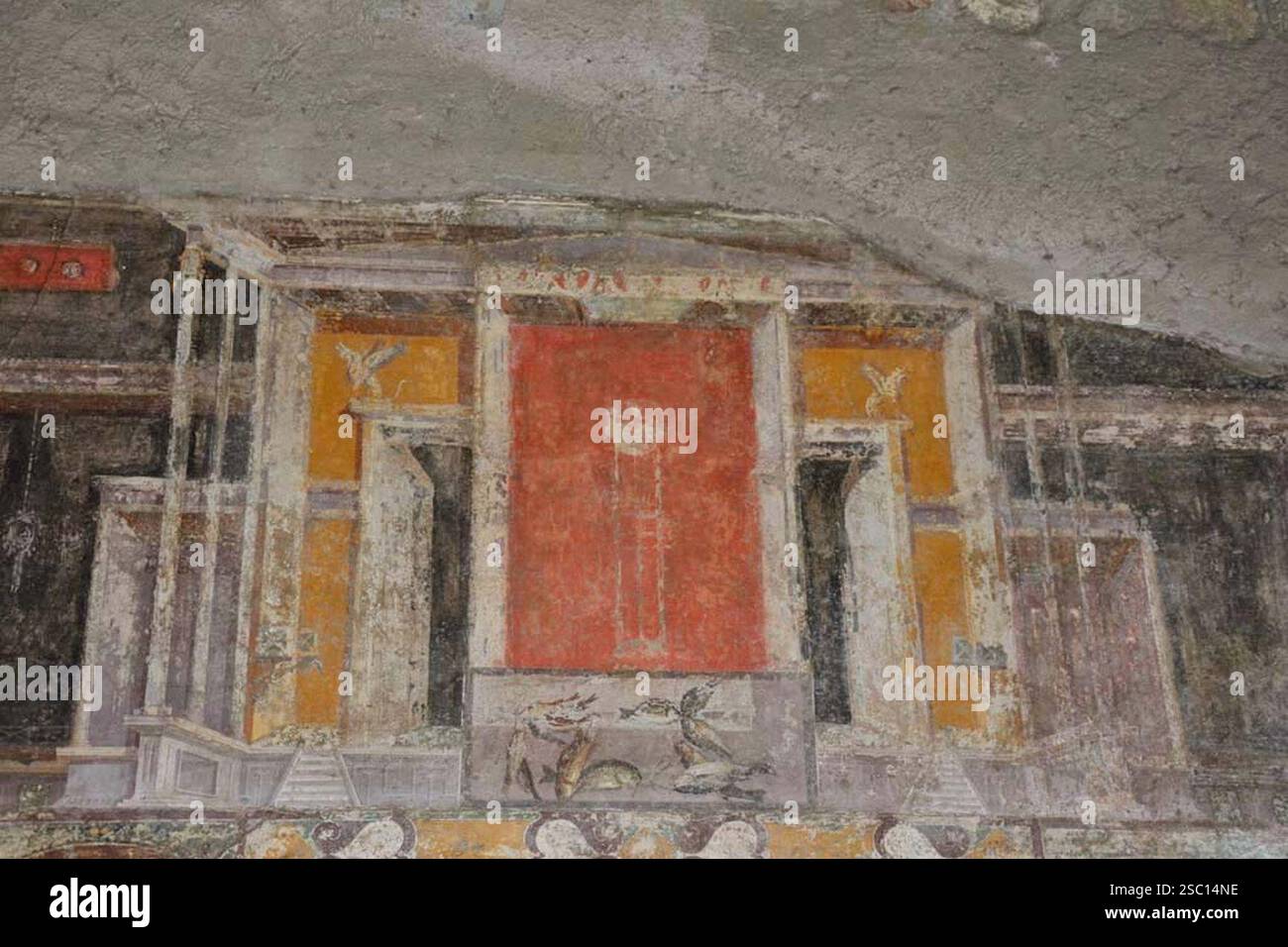 House of Marcus Lucretius Fronto Pompeii 2018 Room 'h', upper center of ...