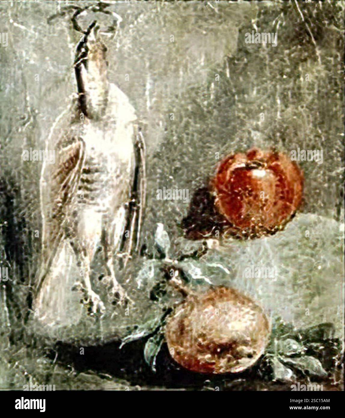 House of the Stags Herculaneum Still Life of hanging bird and fruit ...