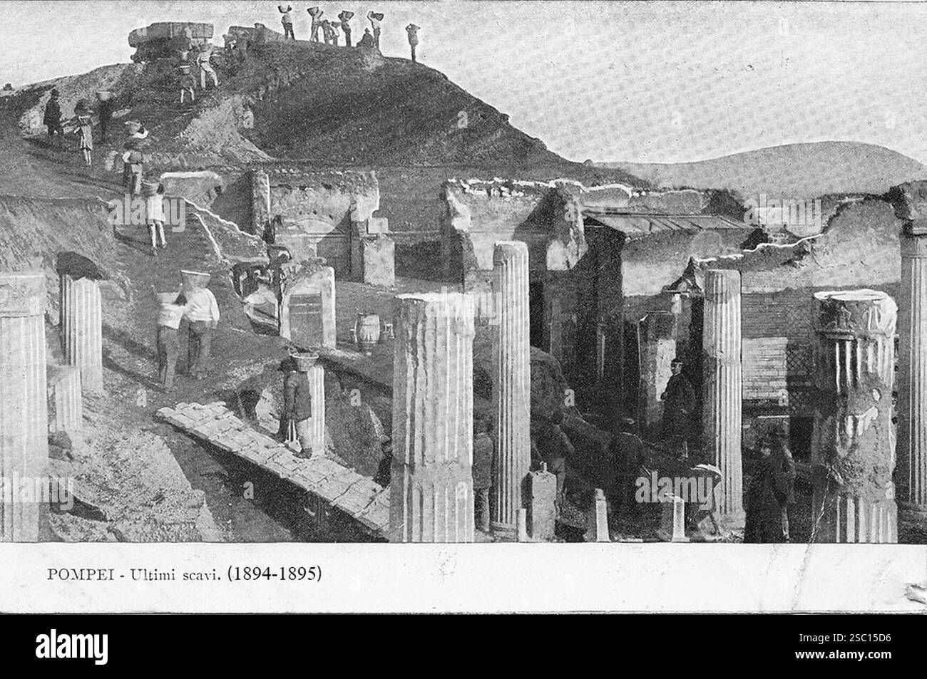 House of the Vettii VI 15,1 Pompeii 1894-1895 photo Looking east across ...