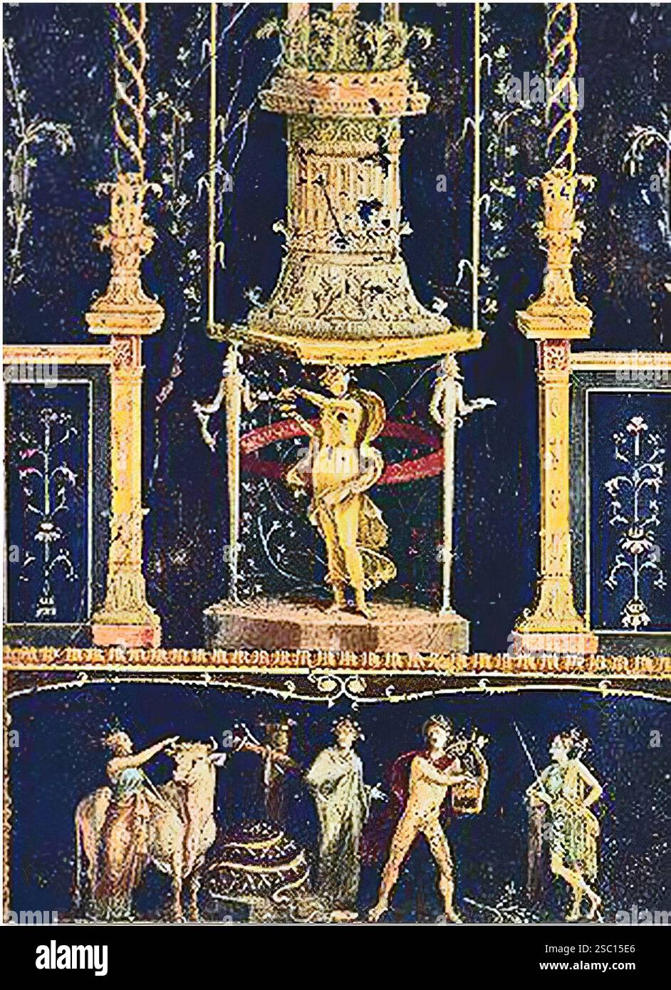 House of the Vettii VI 15,1 Pompeii 2001 East wall with painting of ...