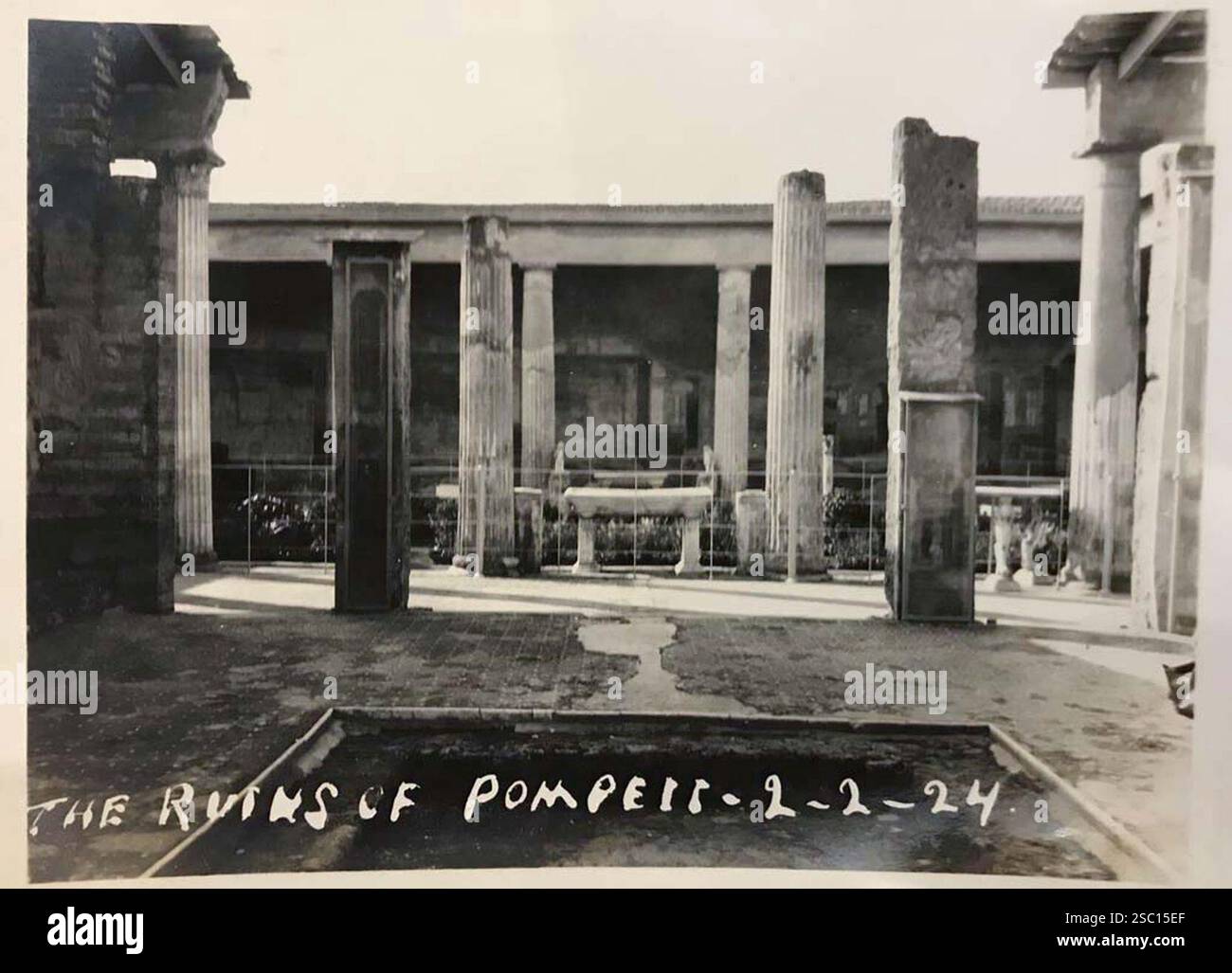 House of the Vettii VI 15,1 Pompeii 1924 photo Looking west from ...