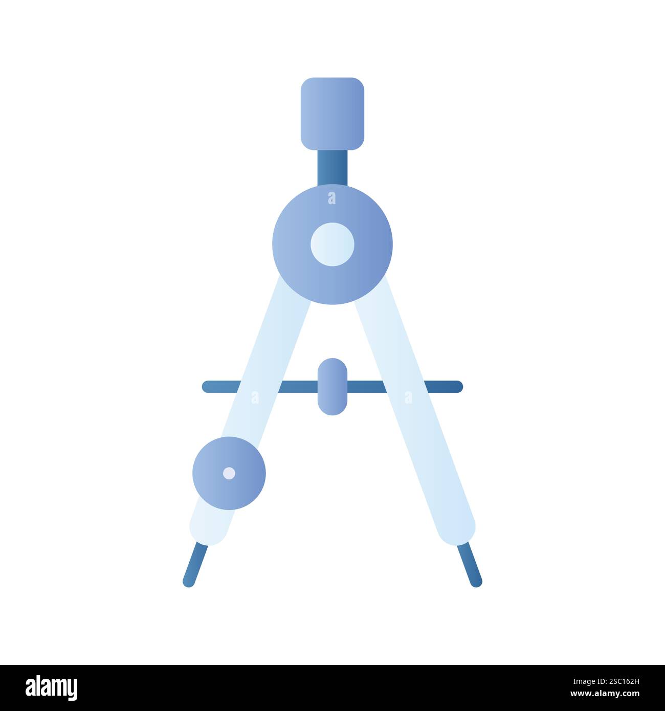 A precise geometric compass icon, perfect for indicating drafting ...