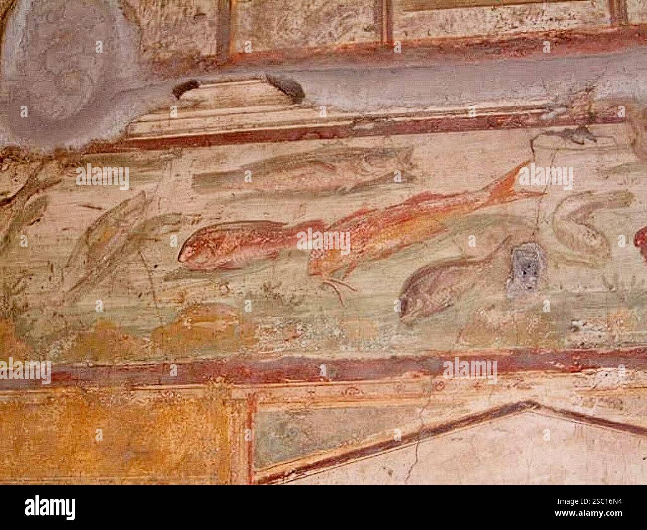House of the Vettii VI 15,1 Pompeii Detail of frieze showing fish and ...