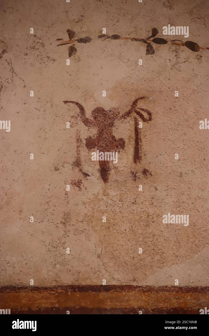 House of the Vettii VI 15,1 Pompeii 2023 White cubiculum “u”, detail ...