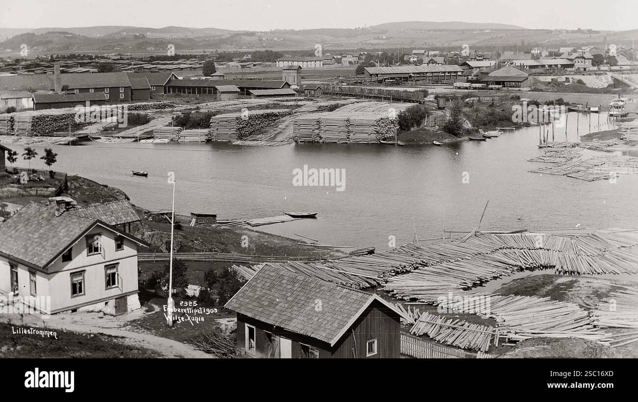 Hovedbanen Km020p6 Lillestroem 1903 no-nb foto NF W 02325 Stock Photo ...