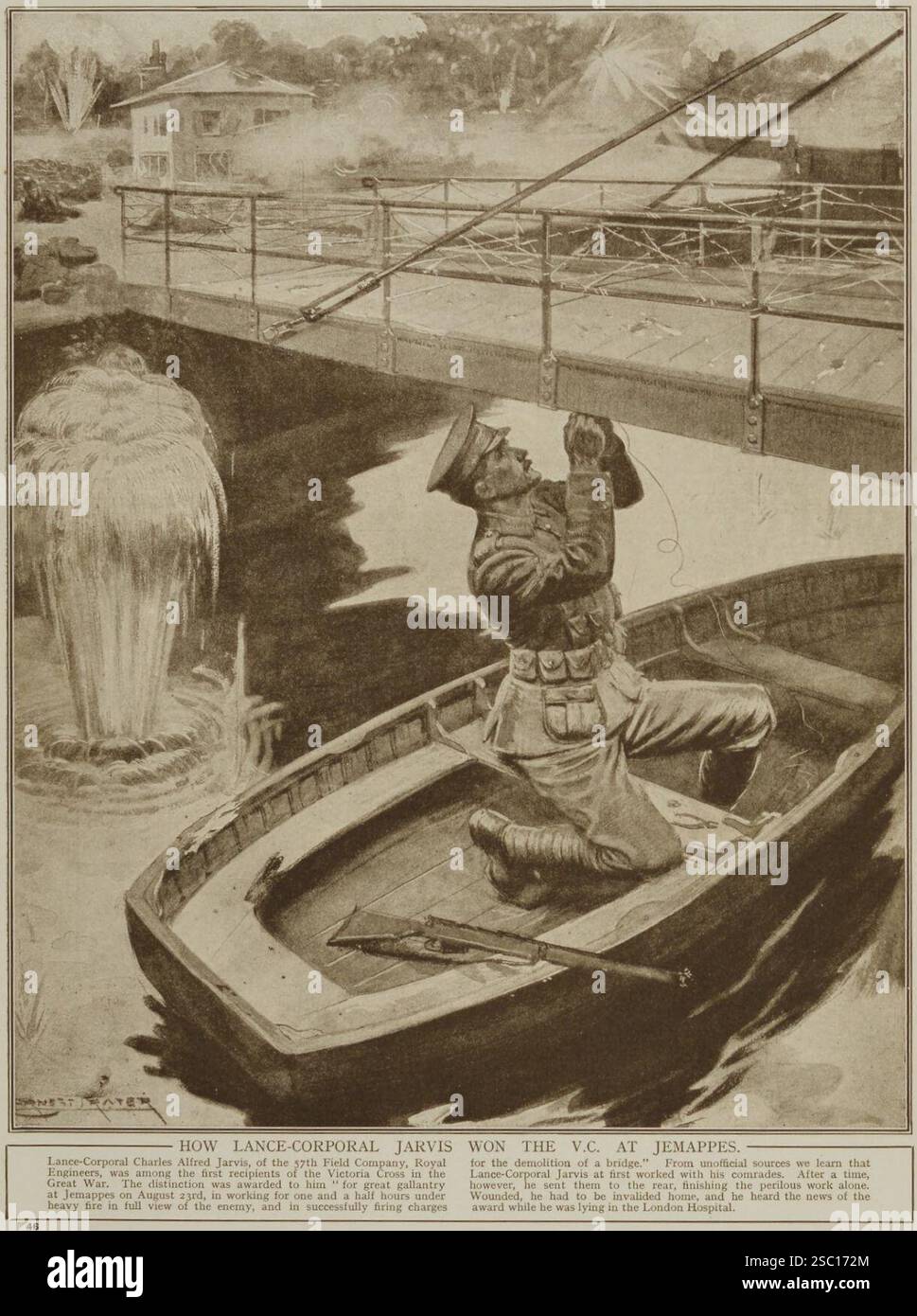 HOW LANCE-CORPORAL JARVIS WON THE V.C. AT JEMAPPES (E. Prater Stock ...