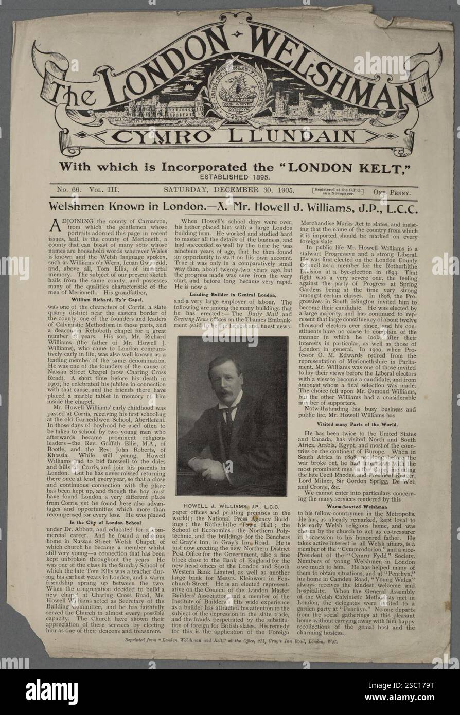 Howell J. Williams, J.P., L.C.C (5294041 Stock Photo - Alamy