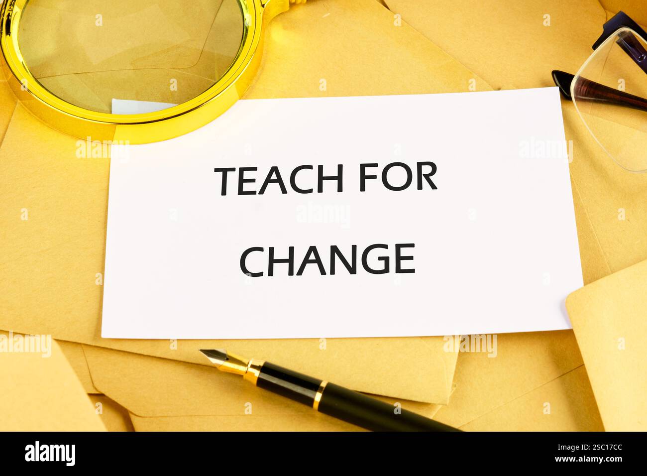 Focusing on education concepts, the text highlights teach for change as ...