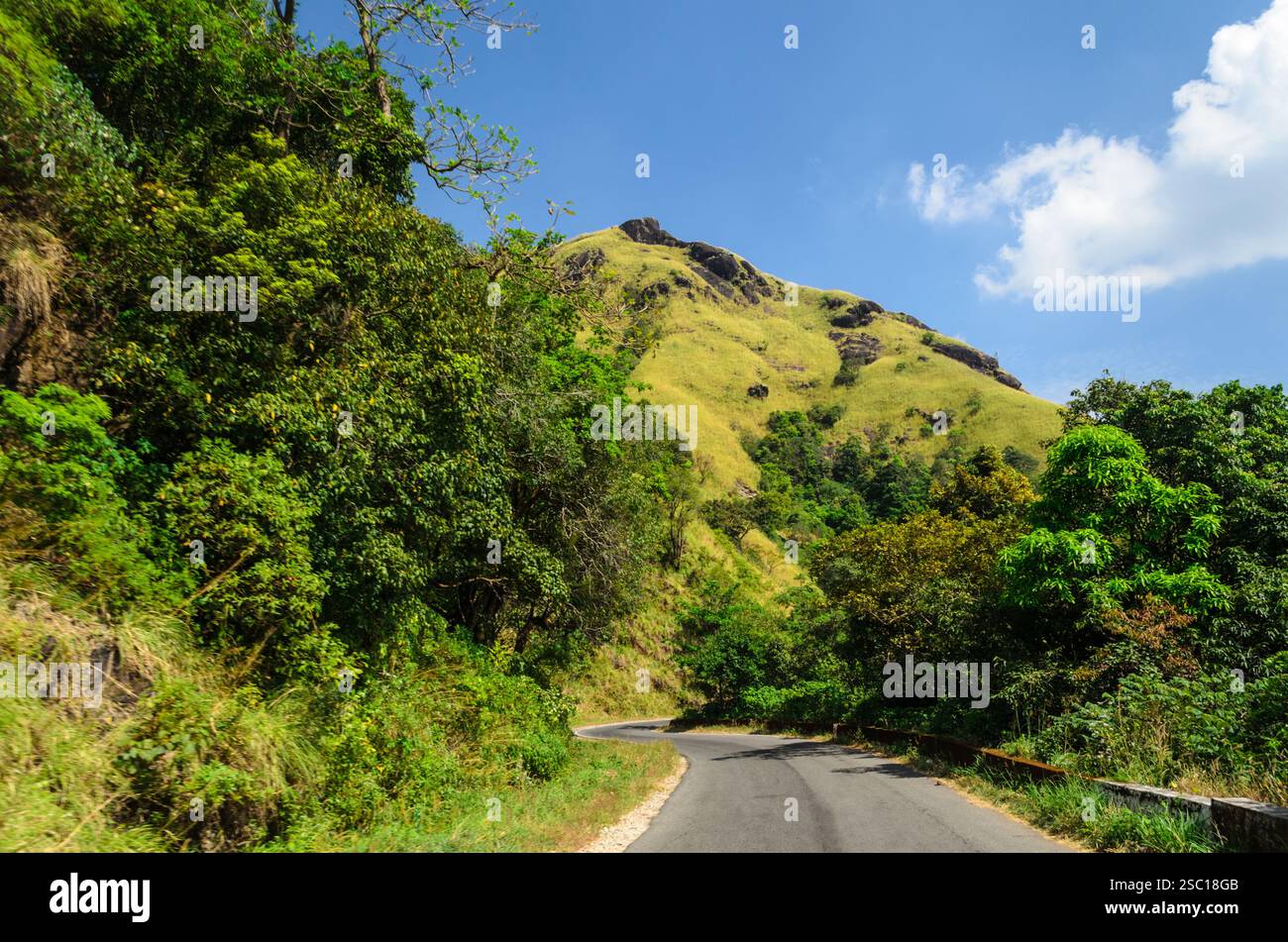 Beautiful Mountain slopes along the roads of Kudremukh, Chikmagalur district, Karnataka Stock ...