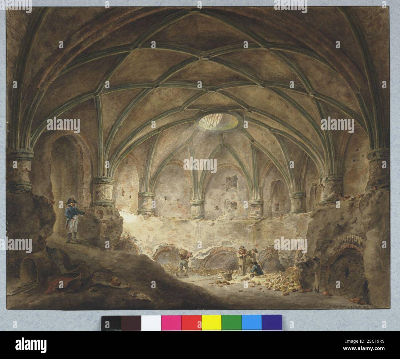 Gezicht in het zuidwestelijke bastion van kasteel Vredenburg ...