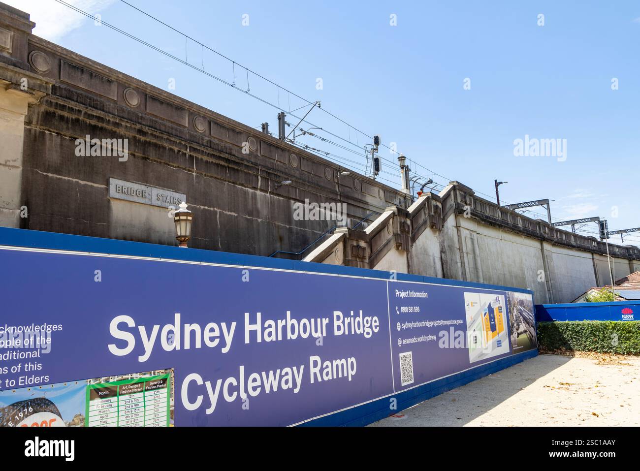 Sydney Harbour bridge cycleway ramp project Stock Photo - Alamy