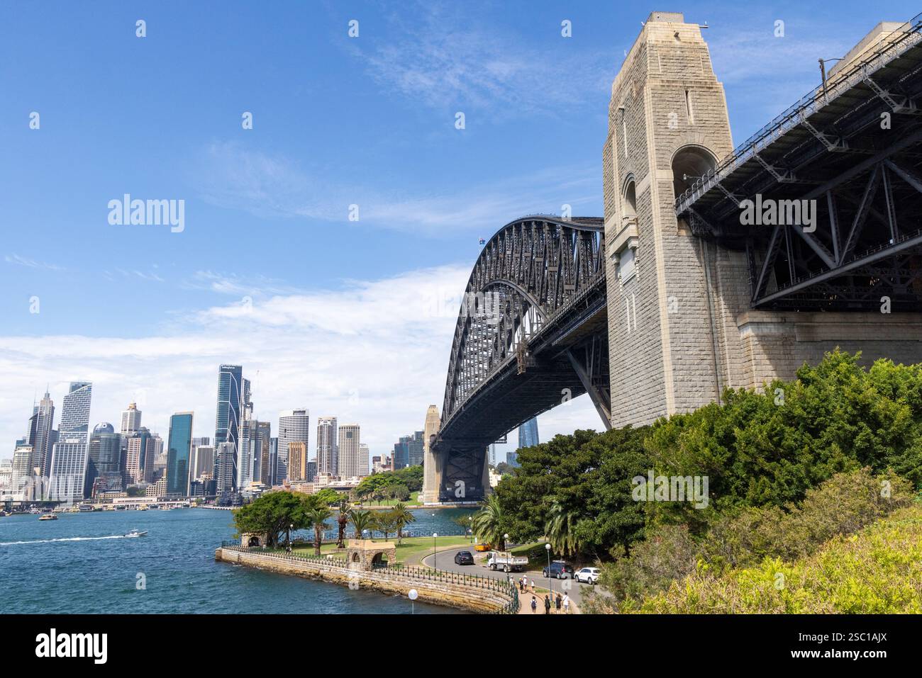 Sydney harbour bridge from lower north shore with views of Sydney ...