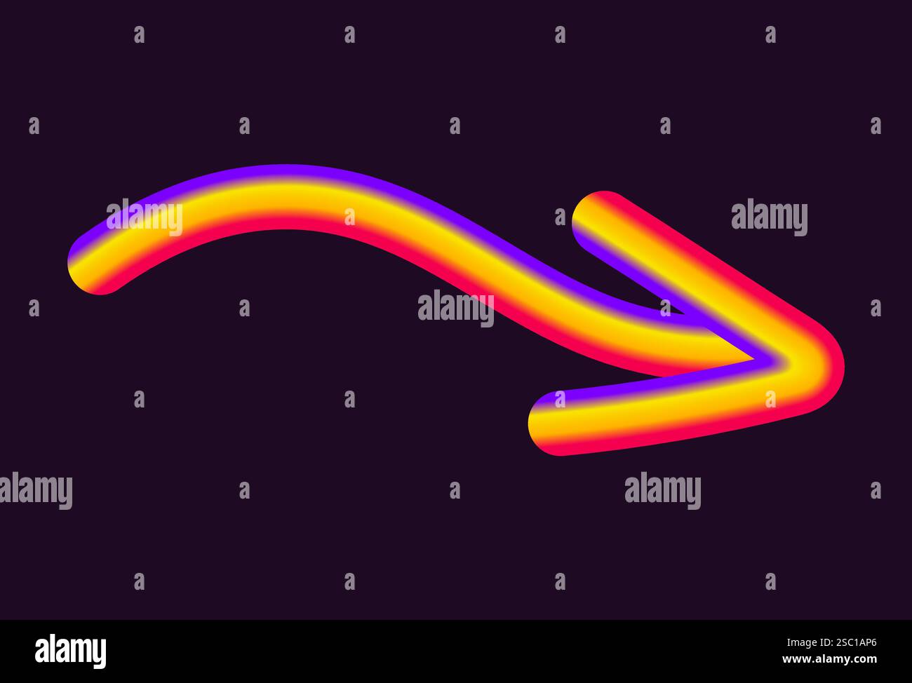 vibrant neon vector design featuring arrows in various shapes and ...