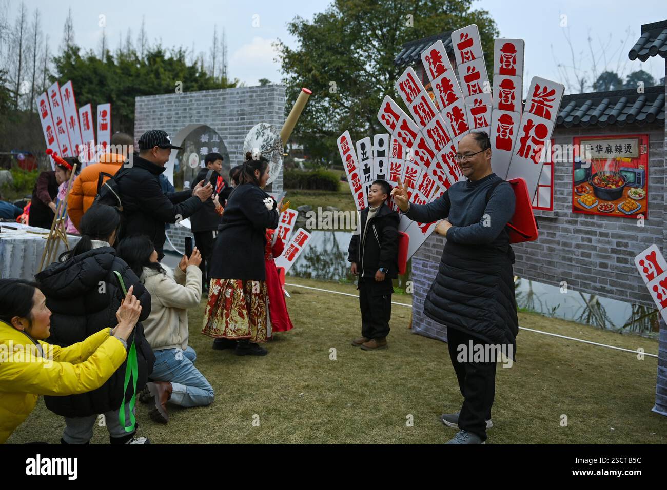 **CHINESE MAINLAND, HONG KONG, MACAU AND TAIWAN OUT** A temple fair is ...