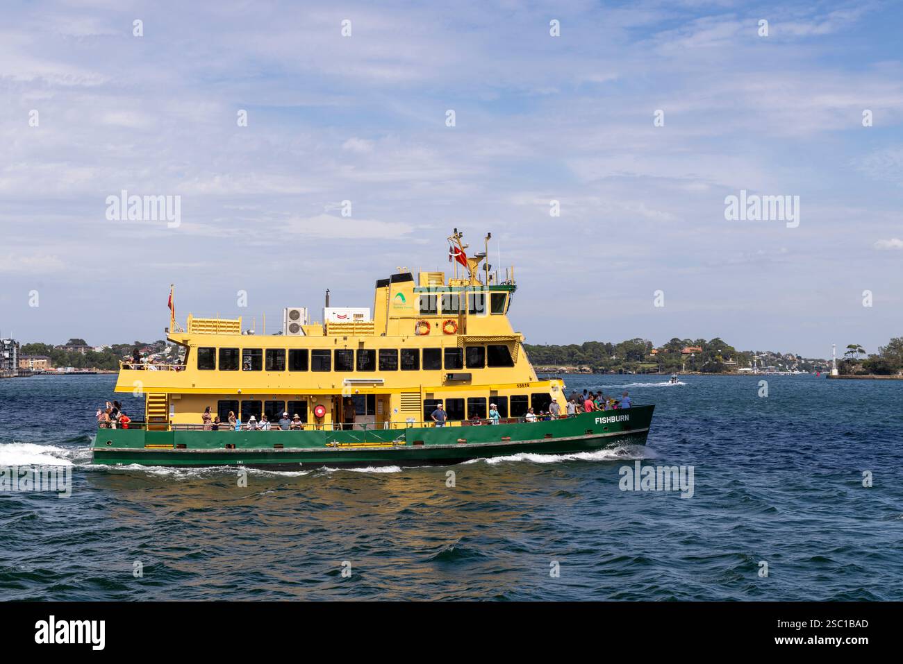 Sydney harbour Australia, passengers commuters on Sydney ferry the MV ...