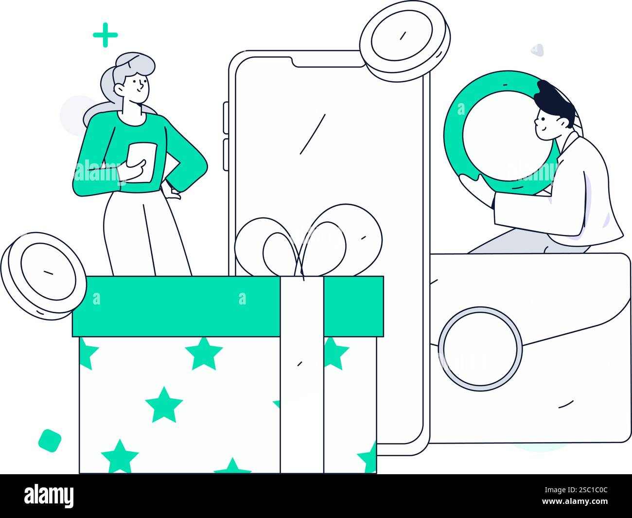 Use red envelopes to attract new customers and promote activity. Flat ...