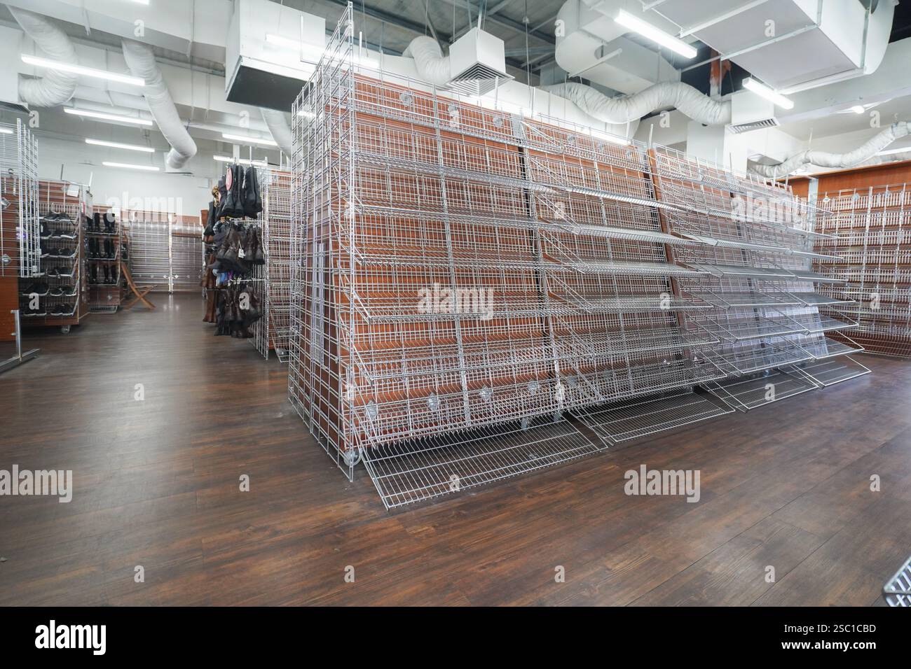 Adelaide, Australia 5 February 2025. Empty shelves in a Rivers store in ...