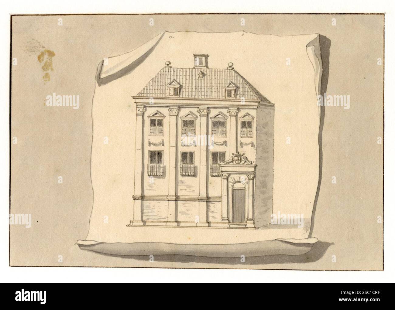 Afbeelding van de voorgevel van het gebouw van de Rijksmunt aan de Oudegracht Weerdzijde nr 73 ...