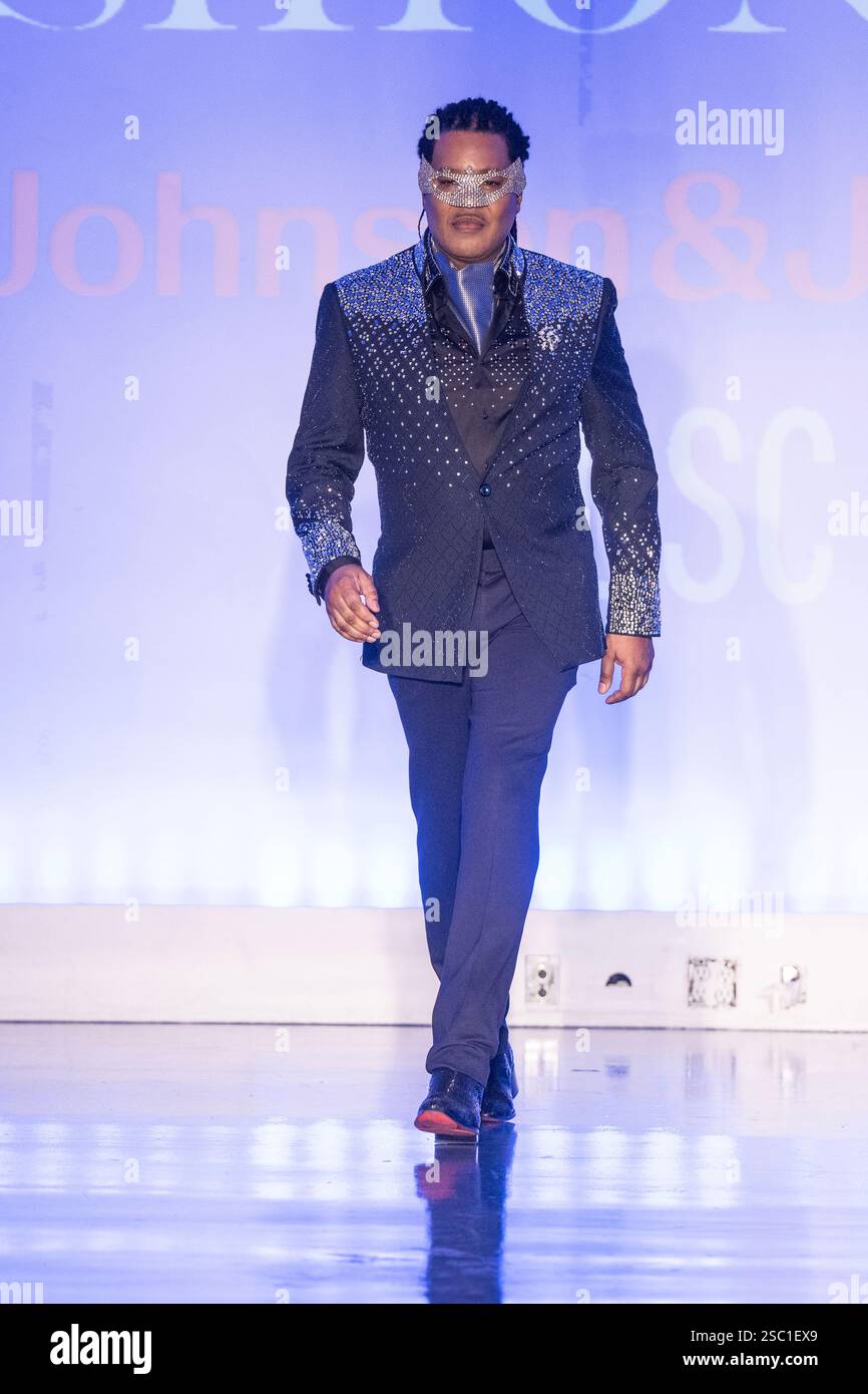 New York, United States. 04th Feb, 2025. Ty-Ron Mayes wearing Barabas ...