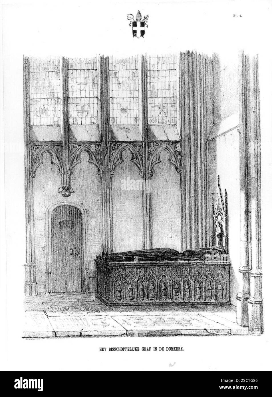 Interieur van de Domkerk te Utrecht de kapel van Avennes met de ...