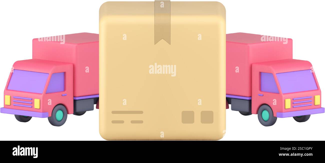 Postal parcel cargo moving courier delivery van transportation service ...