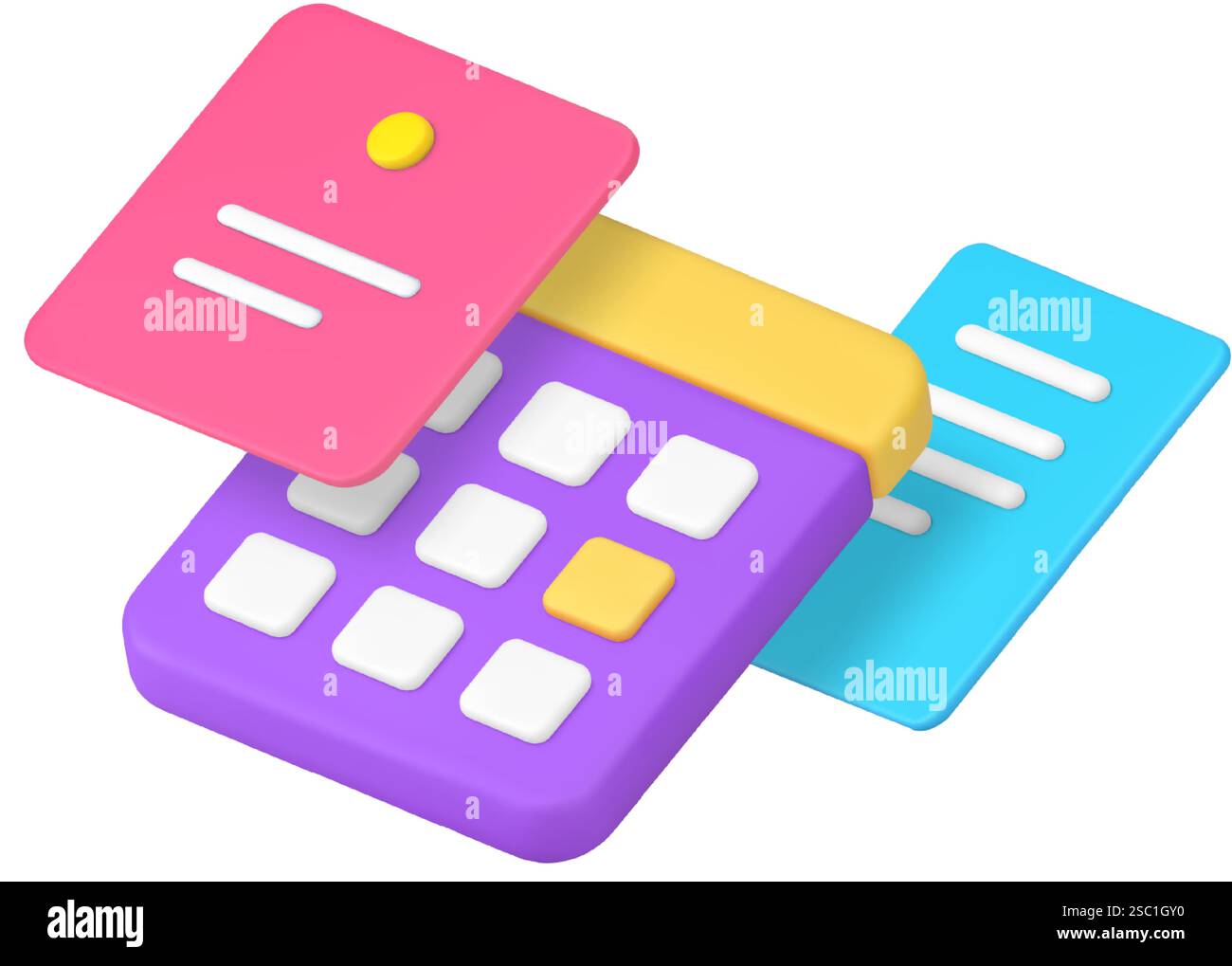 Calendar reminder deadline urgency data with notes 3d icon realistic ...