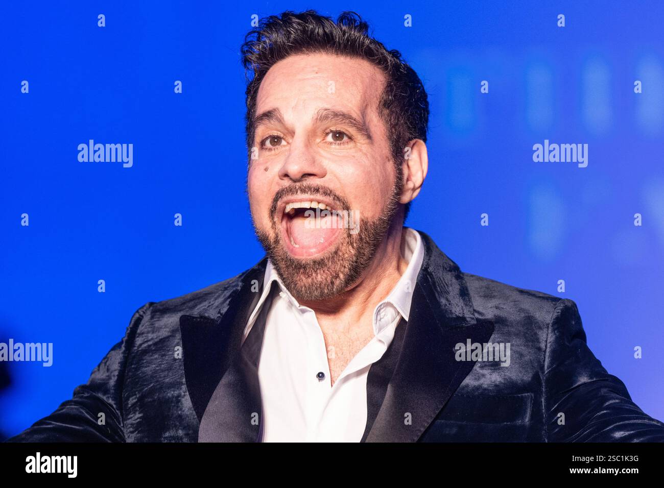New York, United States. 04th Feb, 2025. Mario Cantone wearing Gustavo ...