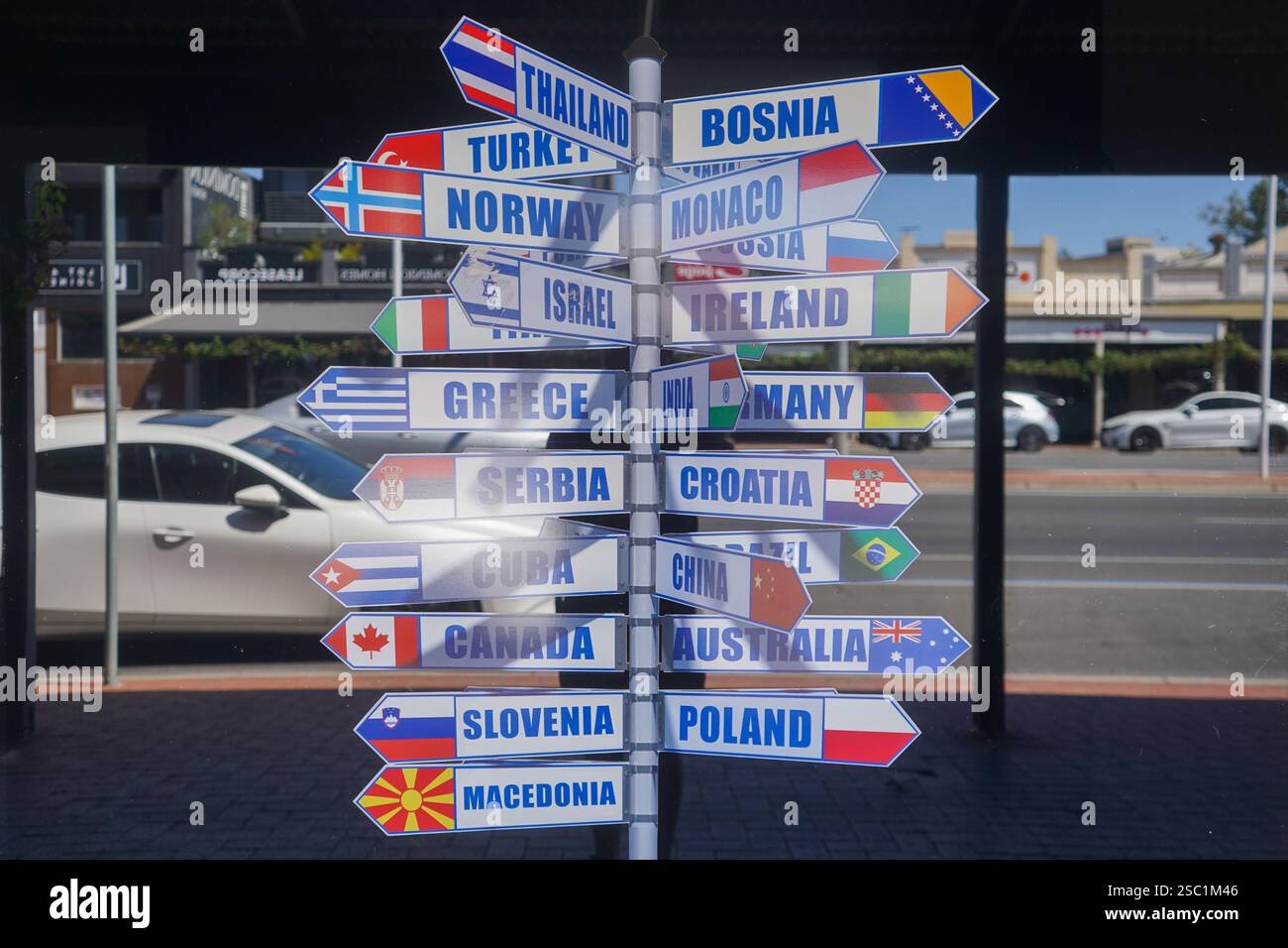 Country direction signs , Adelaide, Australia Stock Photo - Alamy