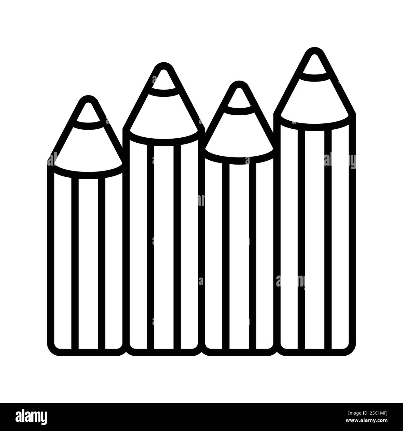 Grab this amazing icon of pencil colors, drawing tools, stationery ...