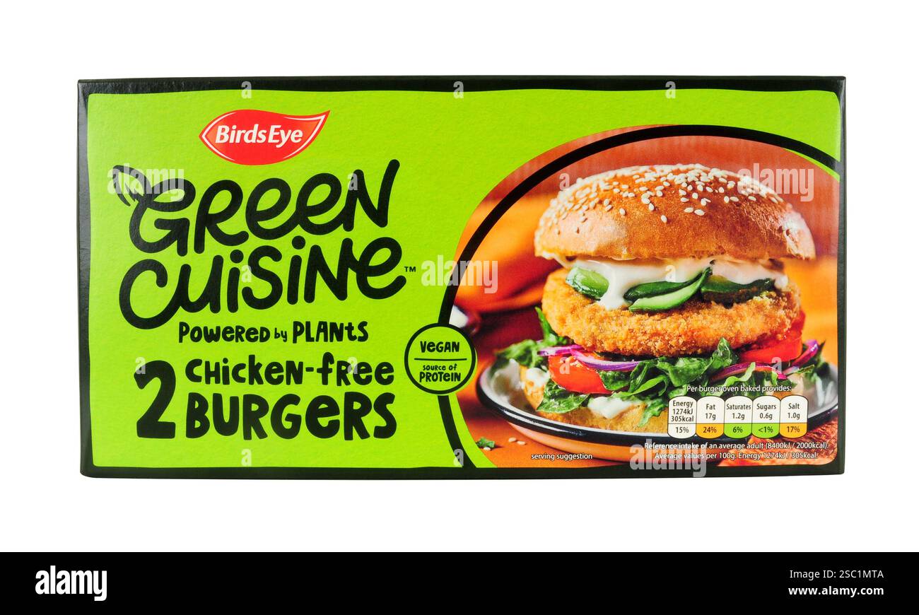 Birds Eye green cuisine chicken meat free wheat protein burgers in a ...