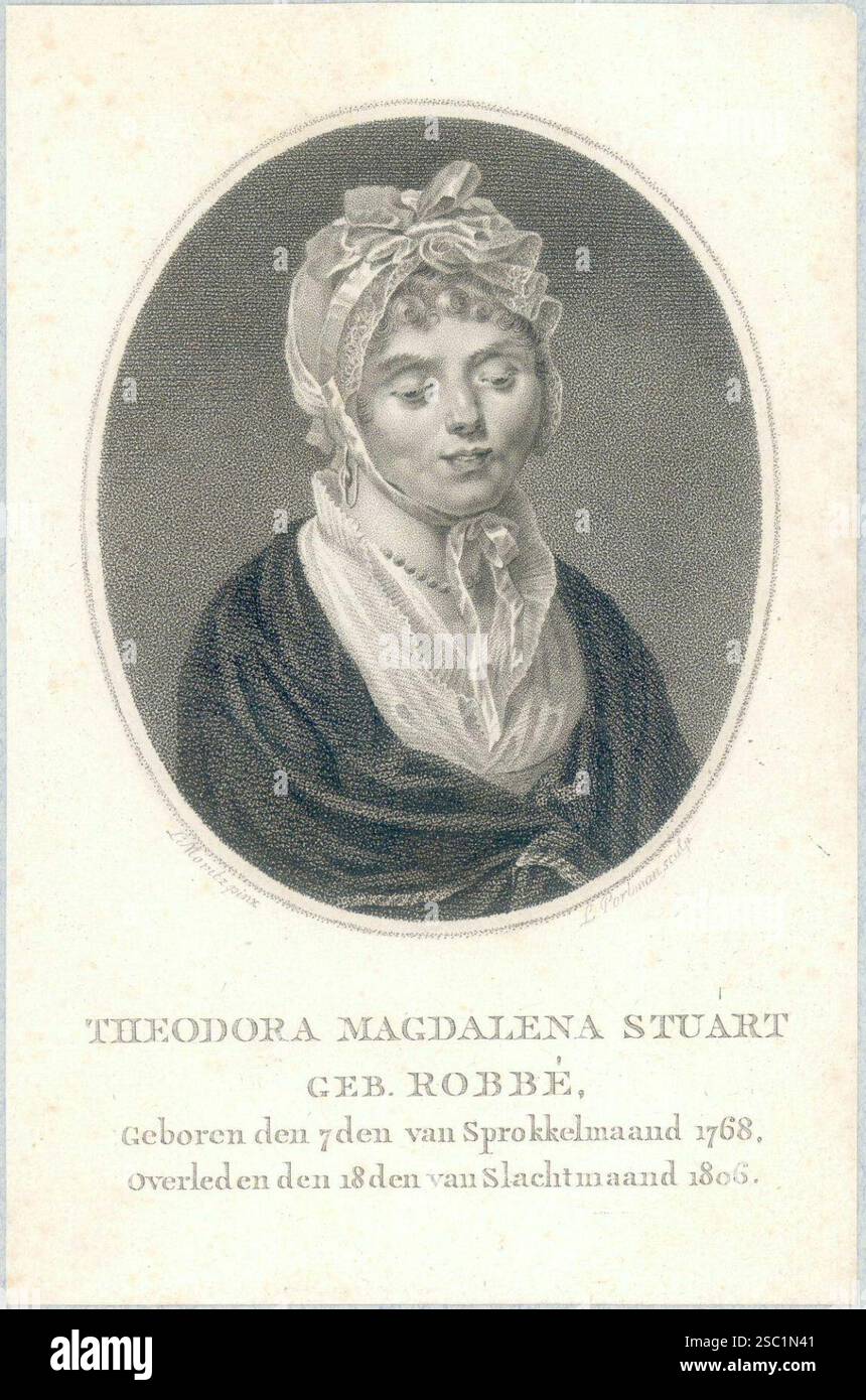 Portret van Theodora Magdalena Stuart Robbé geboren 7 februari 1768 ...