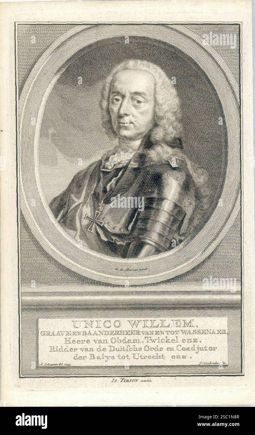 Portret van graaf Unico Willem van Wassenaer geboren Delden 9 november ...