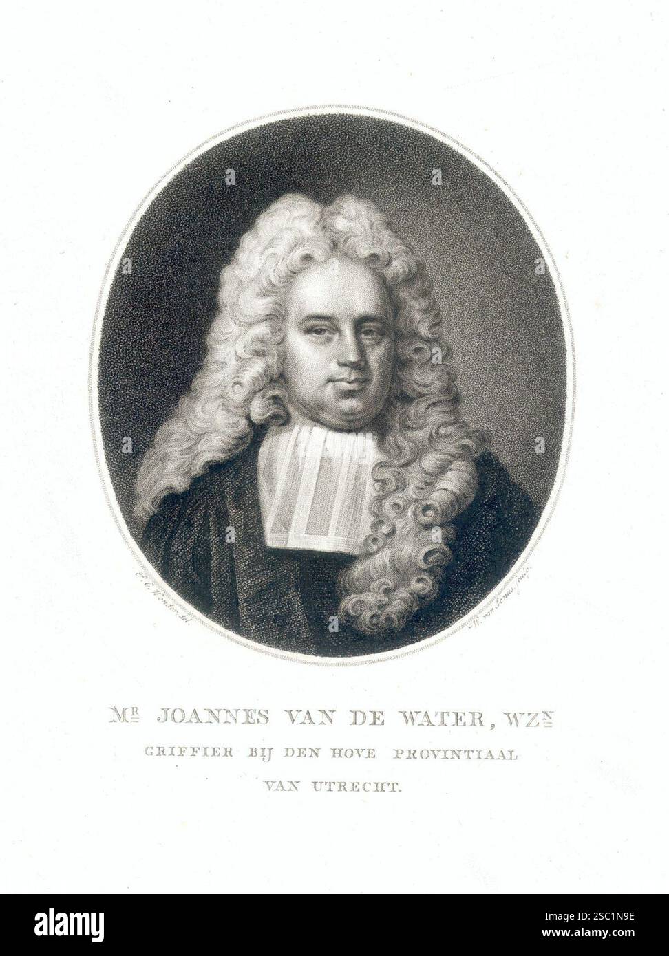 Portret van Joannes van de Water geboren 1688 griffier bij het Hof van ...