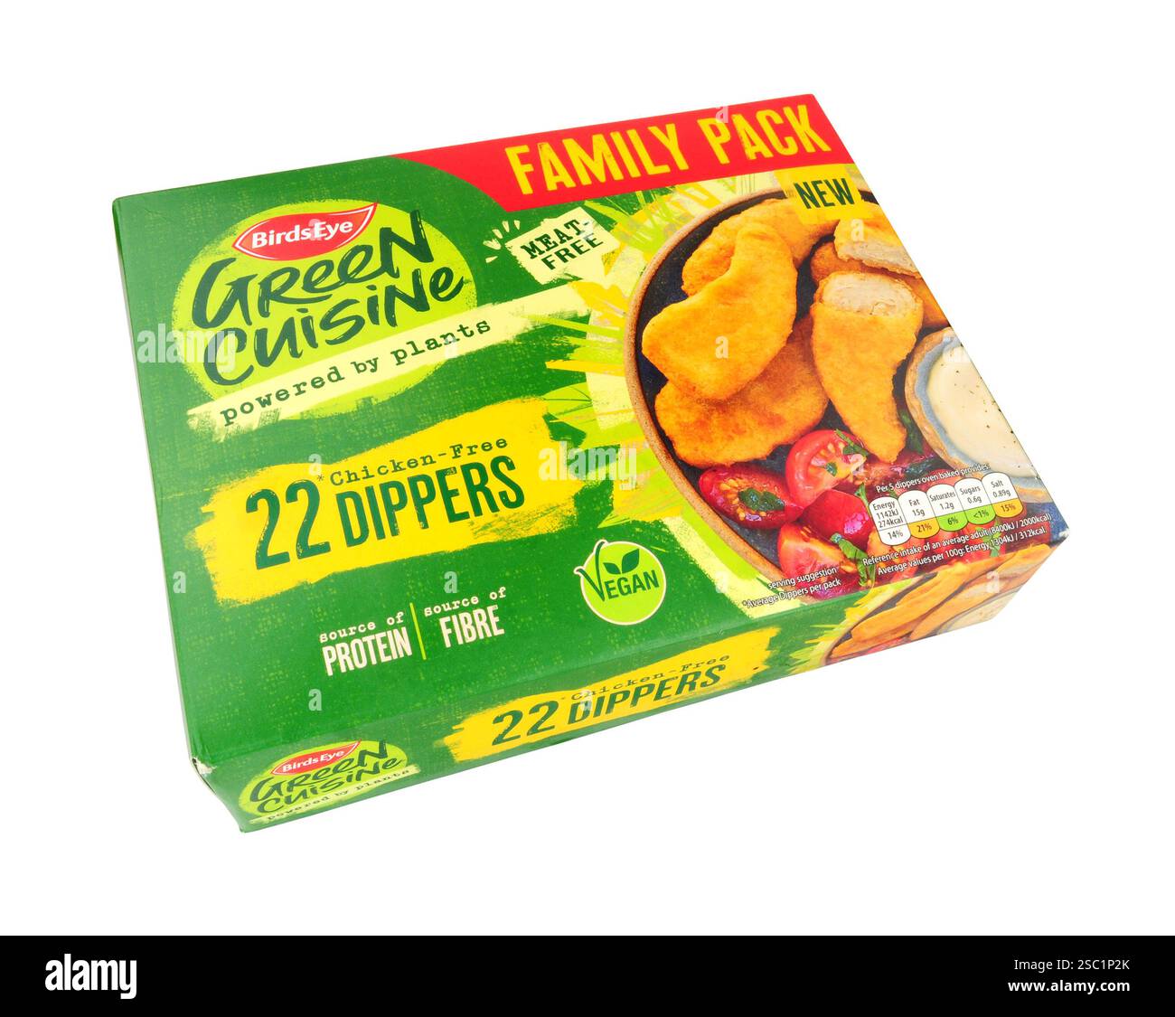 Birds Eye green cuisine frozen vegan plant based battered chicken meat ...