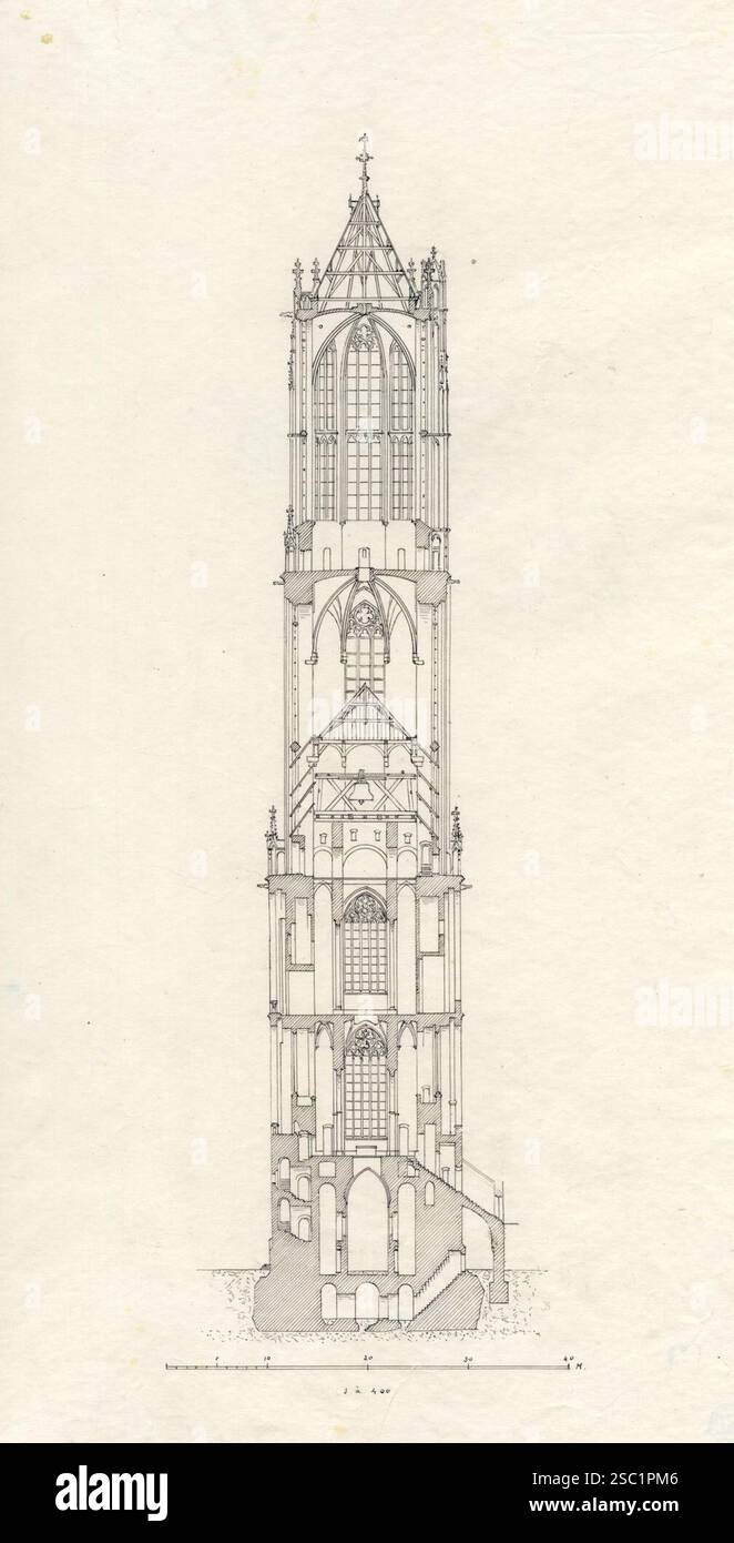 Doorsnede van de Domtoren te Utrecht Stock Photo - Alamy